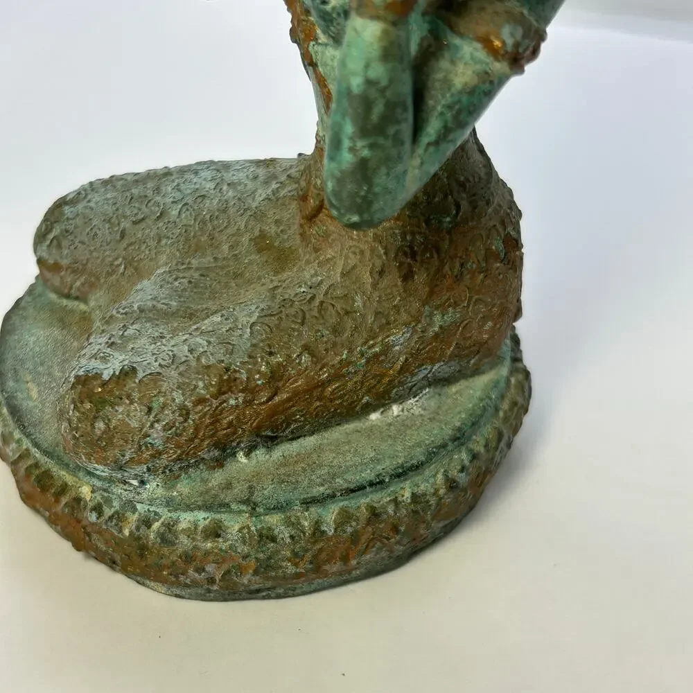 Unbranded | Art | Vtg Antique Thai Princess Seated Playing Flute Bronze ...